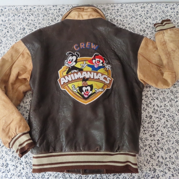 la roxx | Jackets & Coats | Rare Animaniacs Crew Member Leather Jacket ...